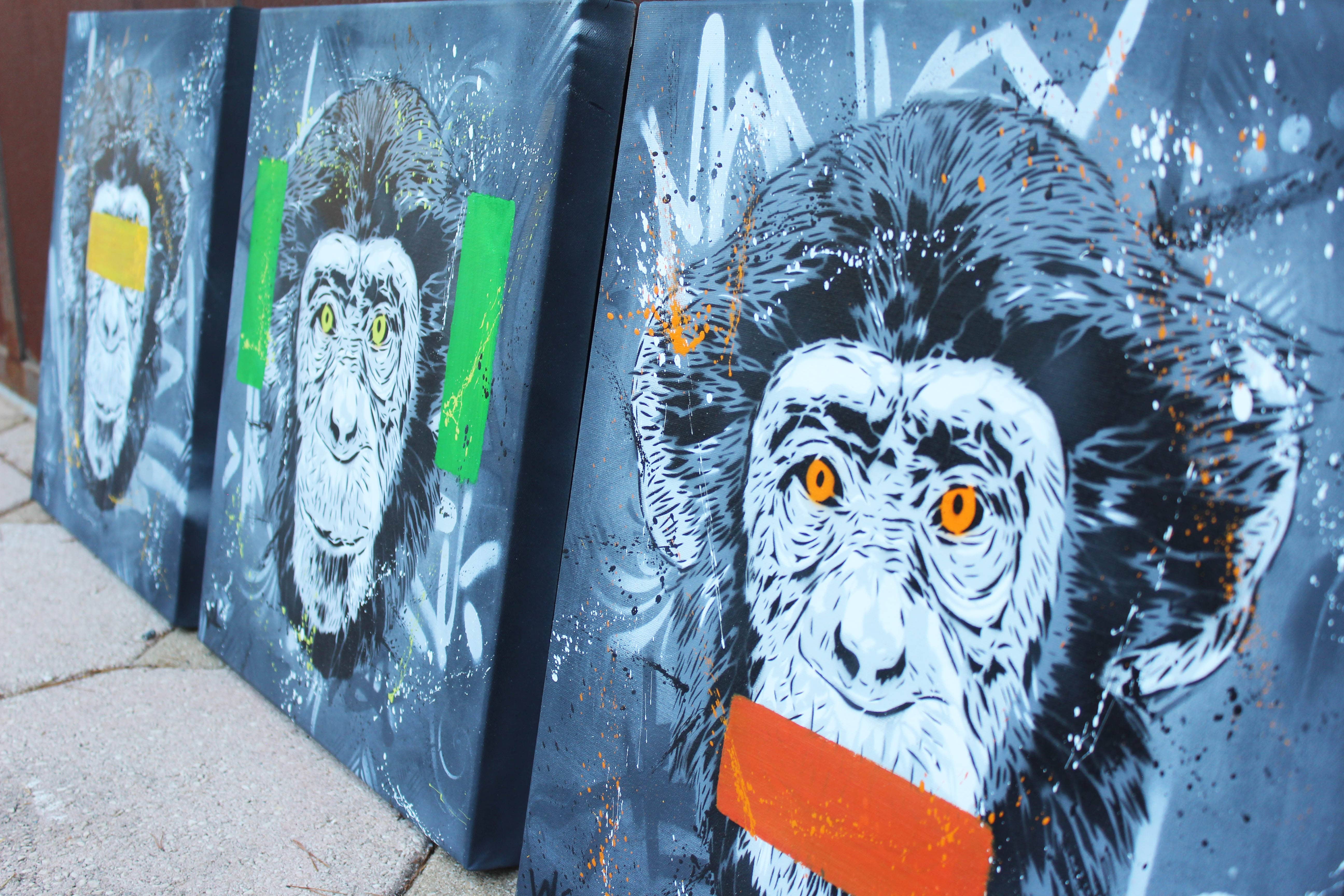 Valérian Lenud : Les Trois Singes de la Sagesse (Triptyque) par ...
